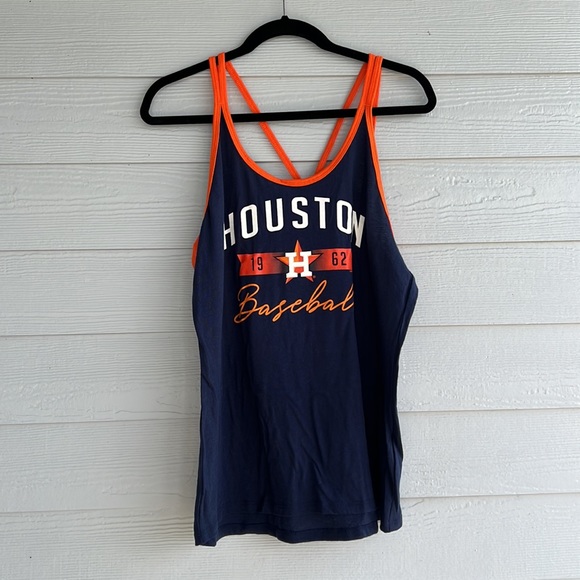 Tops | Nwt Houston Astros Shirt Womens Size Blueorange Tank Top ...